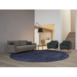 JVmoebel Wohnzimmer-Set Design Grau Sofa Dreisitzer Modern 2x Sessel Luxus Couchtisch