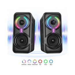 VSIUO 3,5 mm AUX Klinke Bluetooth Speaker 2.0 Bluetooth-Lautsprecher (10 W