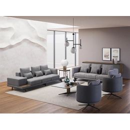 JVmoebel Wohnzimmer-Set Design Sofagarnitur 2x Sofa Dreisitzer Sessel Couchtisch Modern Neu