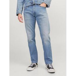 Jack & Jones Jack & Jones Regular-fit-Jeans Regular Jeans Basic Stonewashed Design Denim Hose 6938 in Dunkelblau