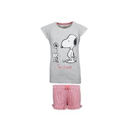 Snoopy Schlafanzug Snoopy Mädchen kurzarm Pyjama Schlafanzug Shirt Shorts Gr. 134 bis 164