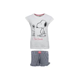 Snoopy Schlafanzug Snoopy Mädchen kurzarm Pyjama Schlafanzug Shirt Shorts Gr. 134 bis 164
