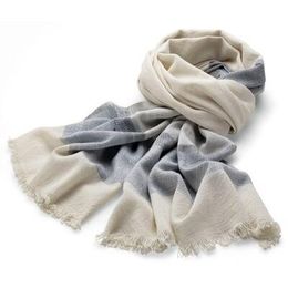 Christiane Strobel Damen-Schultertuch gestreift, Creme-Blau