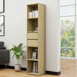 MAISONCHIC Bücherregal Küchenregal Regal für Wohnzimmer Büro und Flur Sonoma-Eiche 36x30x171 cm Holzwerkstoff DE25148