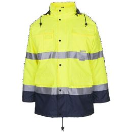 Planam Warnschutz Parka 2057 Atmungsaktiv Gelb/Marine Gr. M