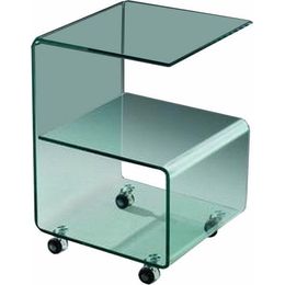 Beistelltisch PAROLI Tische Gr. B/H/T: 40 cm x 60 cm x 40 cm, farblos (klarglas) Beistelltische