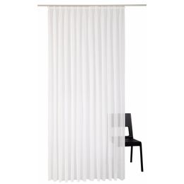 Vorhang WIRTH "Audrey" Gardinen Gr. 225 cm, Faltenband, 450 cm, weiß Badezimmergardinen