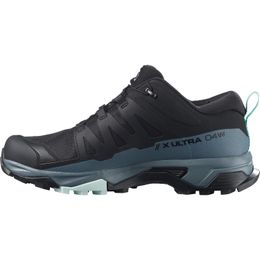 Salomon X ULTRA 4 Wanderschuhe Damen in black-stormy weather-opal blue