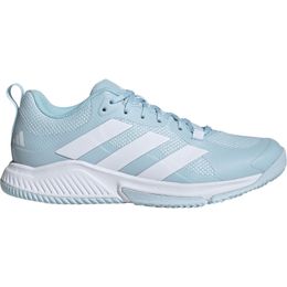 Adidas Court Team Bounce 2.0 Hallenschuhe Damen in ice blue-ftwr white