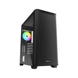 Sharkoon M30 RGB, Tower-Geh&auml;use schwarz, Geh&auml;rtetes Glas
