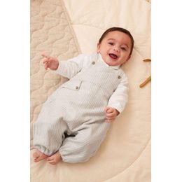 next Body & Hose Gewebte Baby-Latzhose und T-Shirt im Set (2-tlg)