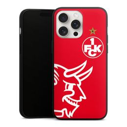 DeinDesign iPhone 15 Pro Max Handy Premium Silikon H&uuml;lle Handyh&uuml;lle schwarz Case Star Devil 1. Fc Kaiserslautern Silikon Premium Case
