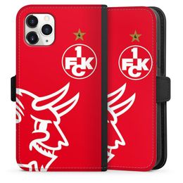 DeinDesign iPhone 11 Pro Handy Klapph&uuml;lle Handyh&uuml;lle aus Kunst Leder schwarz Flip Case Star Devil 1. Fc Kaiserslautern Sideflip mit Lasche