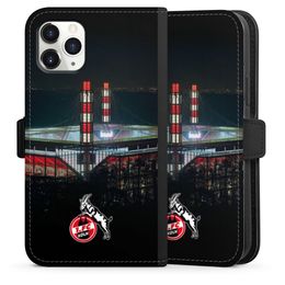 DeinDesign iPhone 11 Pro Handy Klapph&uuml;lle Handyh&uuml;lle aus Kunst Leder schwarz Flip Case Stadium 1. Fc K&ouml;ln Official Licensed Product Sideflip mit Lasche