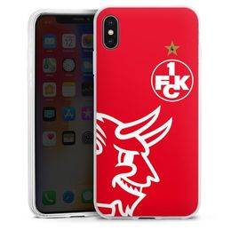 DeinDesign iPhone Xs Max Handy Silikon H&uuml;lle Case transparent Handyh&uuml;lle Star Devil 1. Fc Kaiserslautern Silikon Case