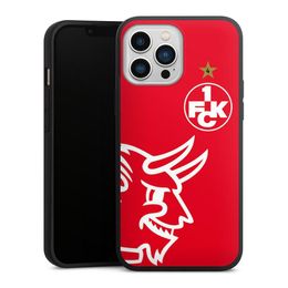 DeinDesign iPhone 13 Pro Max Handy Premium Silikon H&uuml;lle Handyh&uuml;lle schwarz Case Star Devil 1. Fc Kaiserslautern Silikon Premium Case