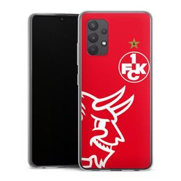 DeinDesign Galaxy A32 4G Handy Silikon H&uuml;lle Case transparent Handyh&uuml;lle Star Devil 1. Fc Kaiserslautern Silikon Case