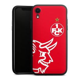 DeinDesign iPhone Xr Handy Premium Silikon H&uuml;lle Handyh&uuml;lle schwarz Case Star Devil 1. Fc Kaiserslautern Silikon Premium Case