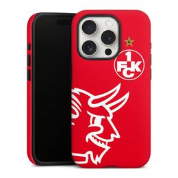 DeinDesign iPhone 15 Pro Handy Panzer Handyh&uuml;lle robuste Outdoor H&uuml;lle Schutzh&uuml;lle matt Star Devil 1. Fc Kaiserslautern Tough Case
