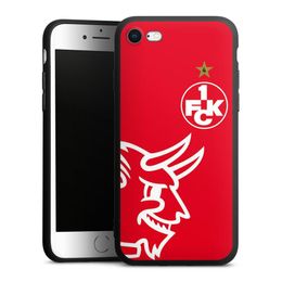 DeinDesign iPhone SE (2020) Handy Premium Silikon H&uuml;lle Handyh&uuml;lle schwarz Case Devil Star 1. Fc Kaiserslautern Silikon Premium Case