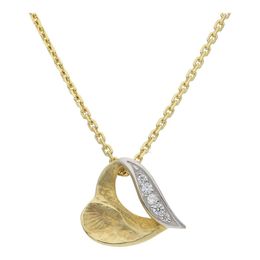 JuwelmaLux Kettenanhänger Anhänger 333/000 (8 Karat) Gold und Weißgold mit synth. Zir (1-tlg), Schmuckanhänger, silberfarben