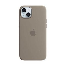 Apple Silikon Case mit MagSafe Handy-Cover für Apple iPhone 15 Plus tonbraun