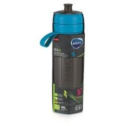 Brita Wasserfilter-Sportflasche Fill & Go Active zum Drücken 0,6 L blau