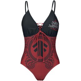 Amon Amarth EMP Signature Collection Badeanzug schwarz rot in M