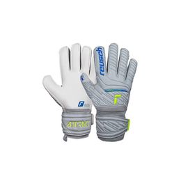 Reusch Torwarthandschuhe Attrakt Grip Finger Support mit praktischem Fingerschutz, gelb|grau