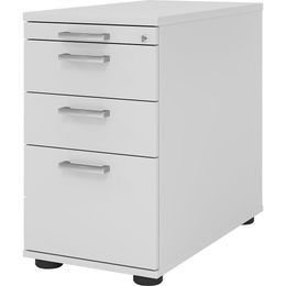 eurokraft pro Standcontainer, 2 Materialschübe, 1 Hängeregistratur, 1 Utensilienschub, lichtgrau