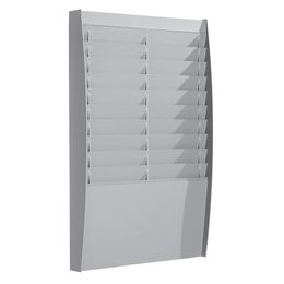 PAPERFLOW Sortiertafel, 2 x 10 Fächer, HxBxT 865 x 544 x 106 mm, lichtgrau