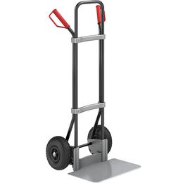 eurokraft pro Sackkarre, schwarz, Schaufel-BxT 450 x 350 mm, verzinkt, Luftbereifung, ab 5 Stk