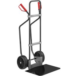 eurokraft pro Sackkarre mit Kufen, schwarz, Schaufel-BxT 450 x 500 mm, schwarz, Vollgummibereifung, ab 5 Stk