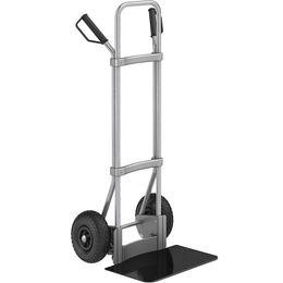eurokraft pro Sackkarre, verzinkt, Schaufel-BxT 450 x 350 mm, schwarz, Luftbereifung, ab 5 Stk