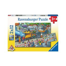 RAVENSBURGER VERLAG Puzzle STRAßENBAUSTELLE 2x12-teilig