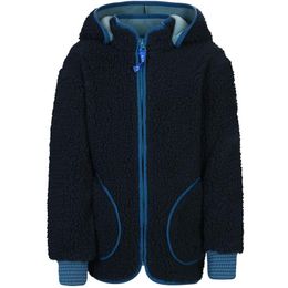 Finkid - Teddy-Fleecejacke TONTTU NALLE in navy/seaport, Gr.104/110