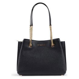 Michael Kors Leder-Schultertasche in Schwarz - (B)31 x (H)21 x (T)14,5 cm