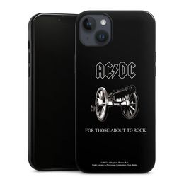 DeinDesign iPhone 14 Plus Handy Silikon H&uuml;lle Case schwarz Handyh&uuml;lle Music Acdc Merchandise
