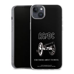 DeinDesign iPhone 14 Plus Handy Silikon H&uuml;lle Case transparent Handyh&uuml;lle Music Acdc Merchandise Silikon Case