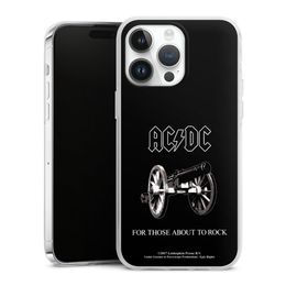 DeinDesign iPhone 14 Pro Max Handy Silikon H&uuml;lle Case transparent Handyh&uuml;lle Music Acdc Merchandise Silikon Case