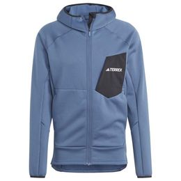 adidas terrex - Terrex Xperior Medium Fleece Hooded Jacket - Fleecejacke Gr S blau