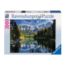 Ravensburger Puzzle Eibsee mit Wettersteingebirge und Zugspitze, 1000 Puzzleteile, Made in Germany, FSC® - schützt Wald - weltweit, bunt