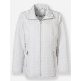 WITT Damen Steppjacke mit Rei&szlig;verschluss-Taschen, hellgrau, Gr&ouml;&szlig;e 40