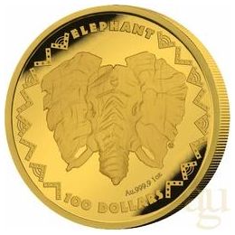 1 Unze Goldmünze Sierra Leone Big Five - Elefant 2023
