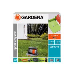 Gardena Bewässerungssystem Komplett-Set mit Versenk-Viereckregner OS 140