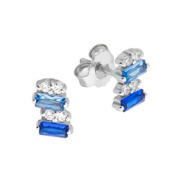 Firetti Paar Ohrstecker Schmuck Geschenk Silber 925 Ohrschmuck, mit Zirkonia (synth), blau|silberfarben|weiß