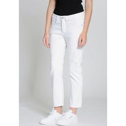 Gang Boyfriend-Jeans 94NICA CROPPED mit geraden und verkürzten Beinverlauf, weiß