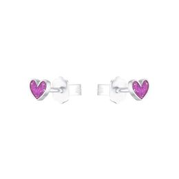 Prinzessin Lillifee Paar Ohrstecker Purple Heart, 2036441, lila|rosa|silberfarben