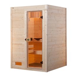Weka Massivholz-Sauna VALIDA Gr. 1 Sparset 4,5 kW OS inkl. digitaler Steuerung, Glast&uuml;r