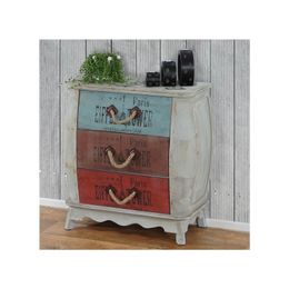 MCW Kommode Cadiz Schubladenkommode Schrank Shabby-Look, Vintage, 74x70x36cm